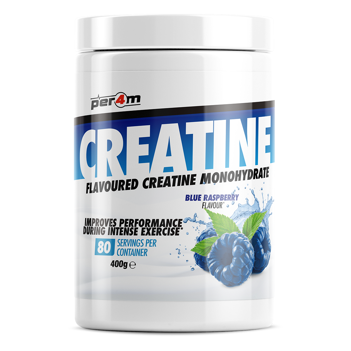 Per4m Blue Raspberry Flavoured Creatine – PER4M Nutrition