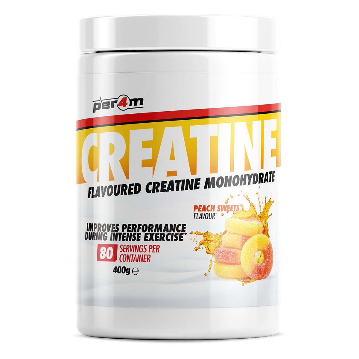 Per4m Peach Sweets Flavoured Creatine – PER4M Nutrition