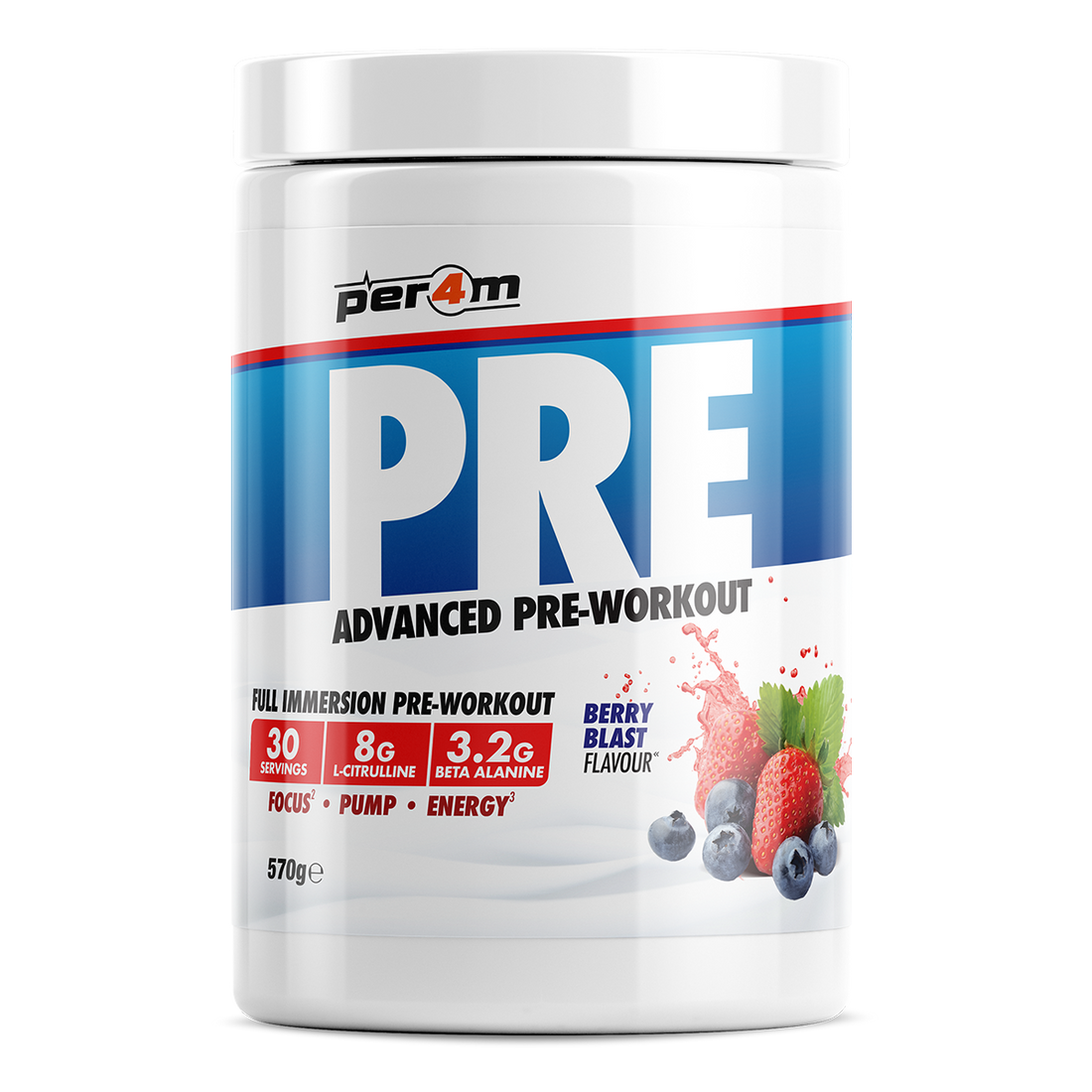 PER4M Berry Blast Pre Workout Stim – PER4M Nutrition