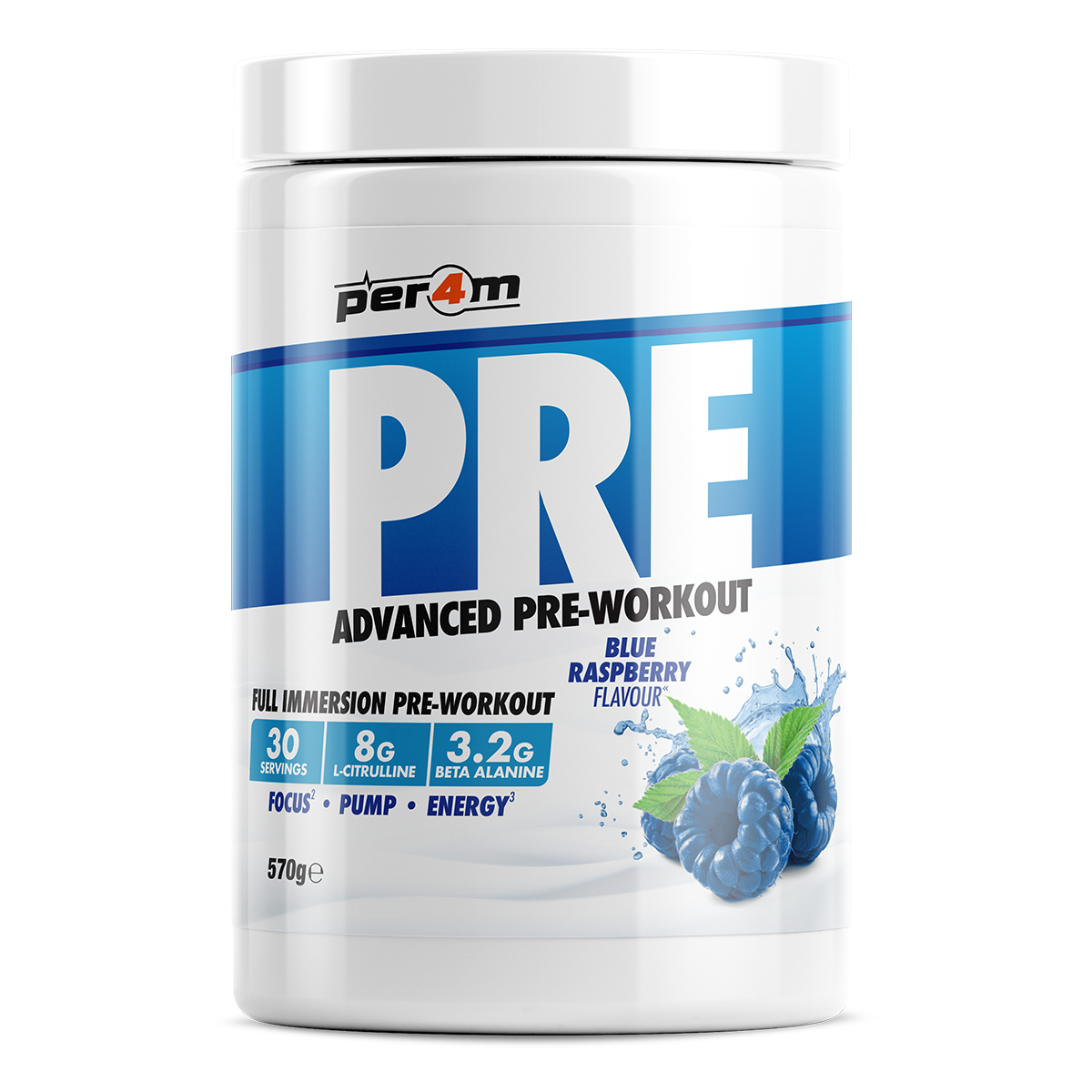 PER4M Blue Raspberry Pre Workout Stim – PER4M Nutrition