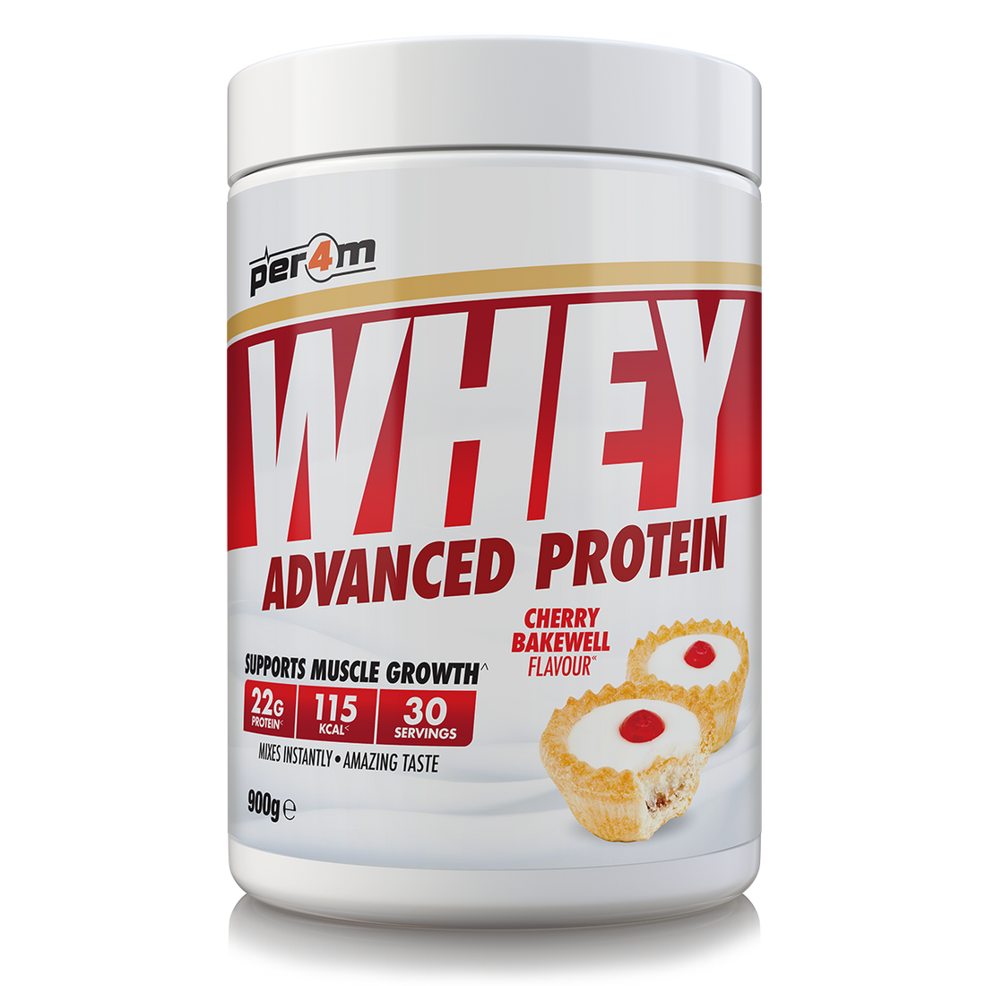 Cherry Bakewell Whey Protein Powder | Per4m – Per4m Nutrition