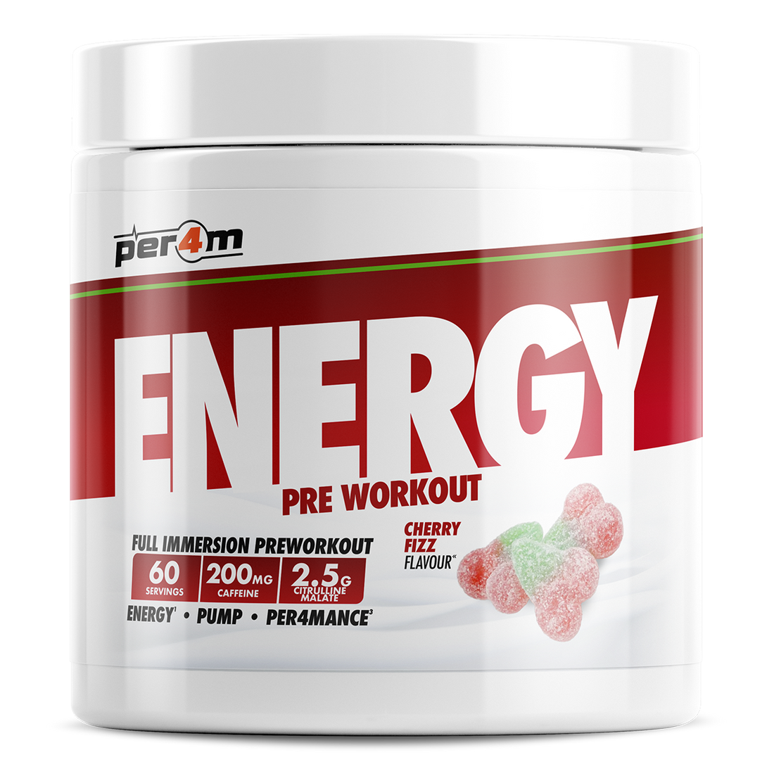 Cherry Fizz Energy Pre-Workout | Bold & Juicy Pre-Workout – PER4M Nutrition