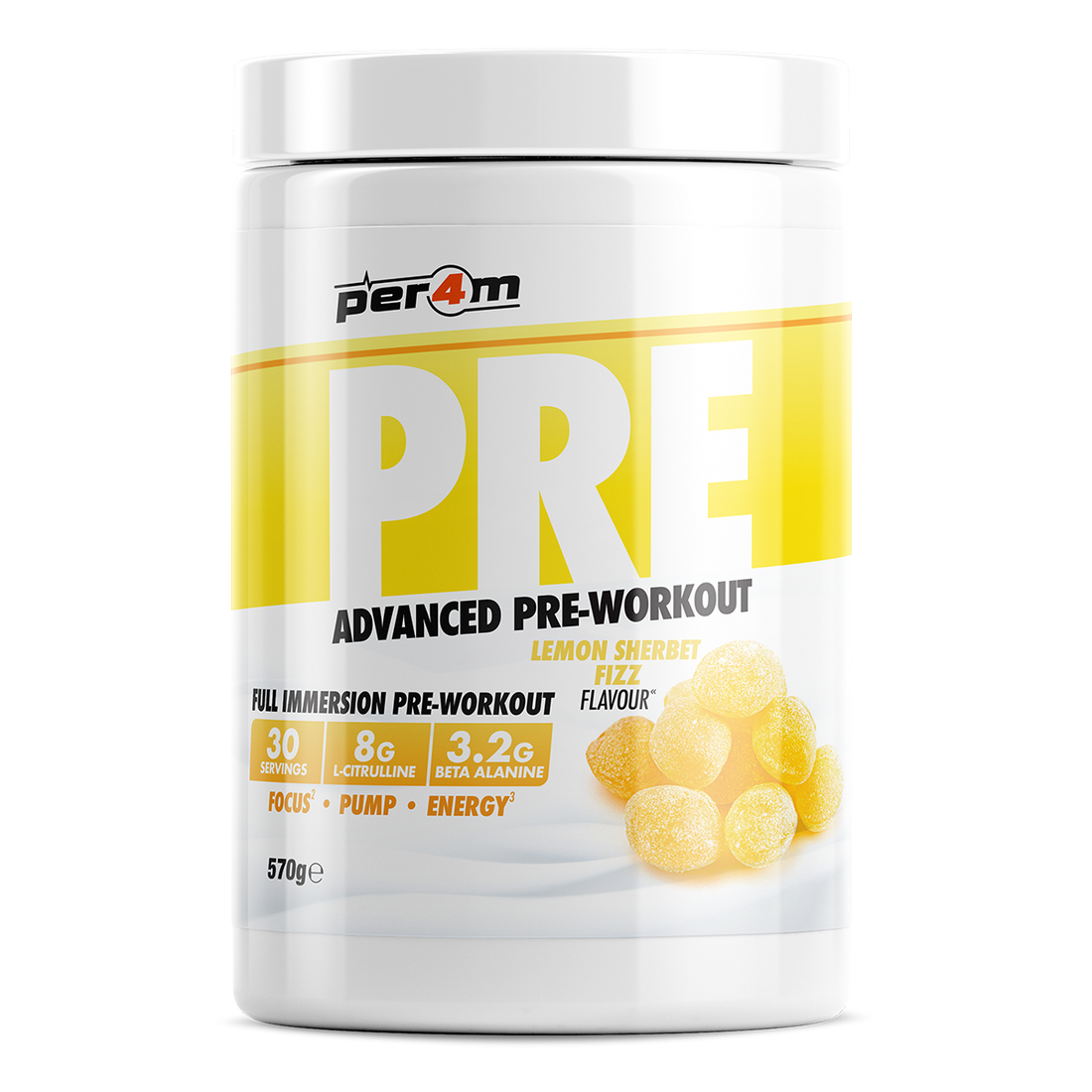 PER4M Lemon Sherbet Fizz Pre Workout Stim – PER4M Nutrition